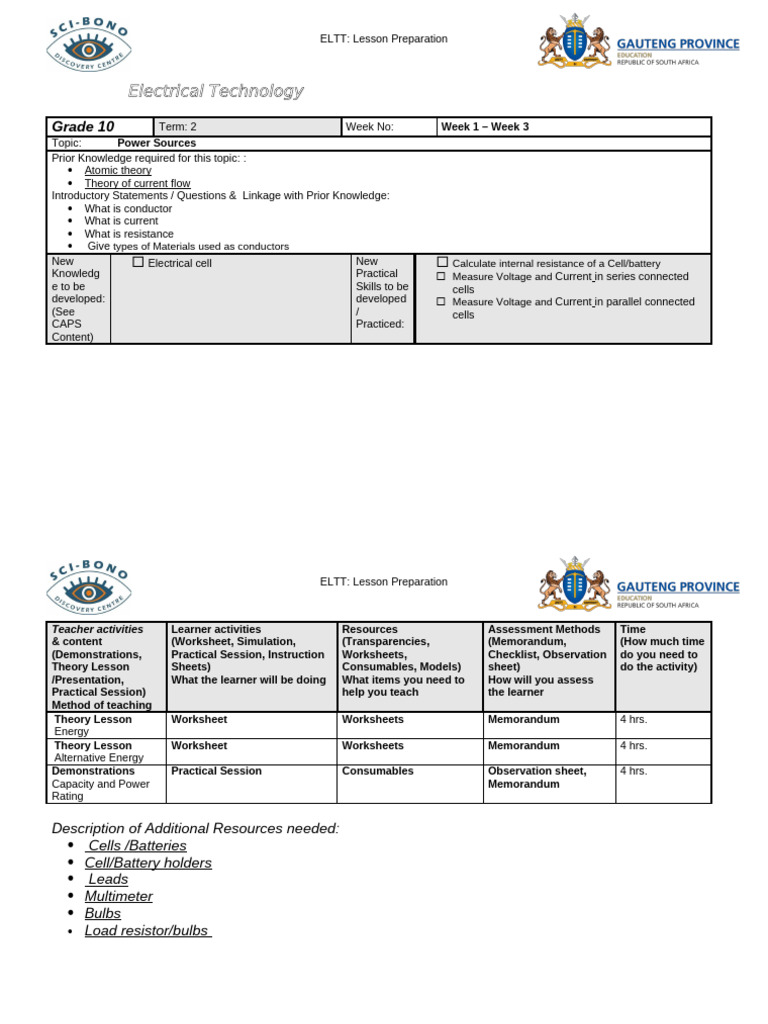 Grade 10 Topic 4 Lesson Preparation | PDF