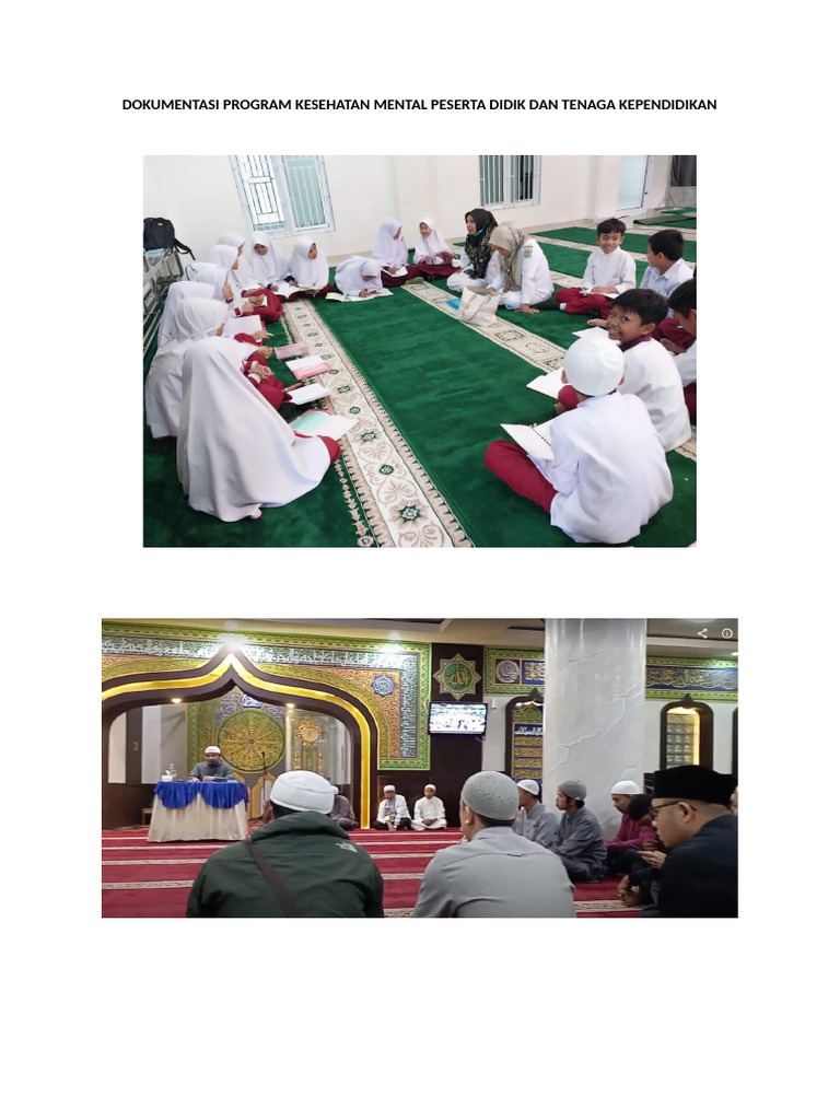 Dokumentasi Program Kesehatan Mental Peserta Didik Dan Tenaga ...