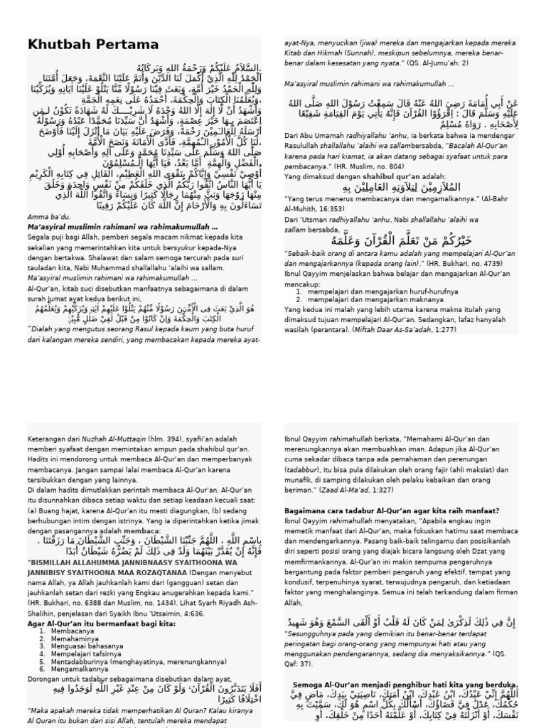 Khutbah Jum'at | PDF