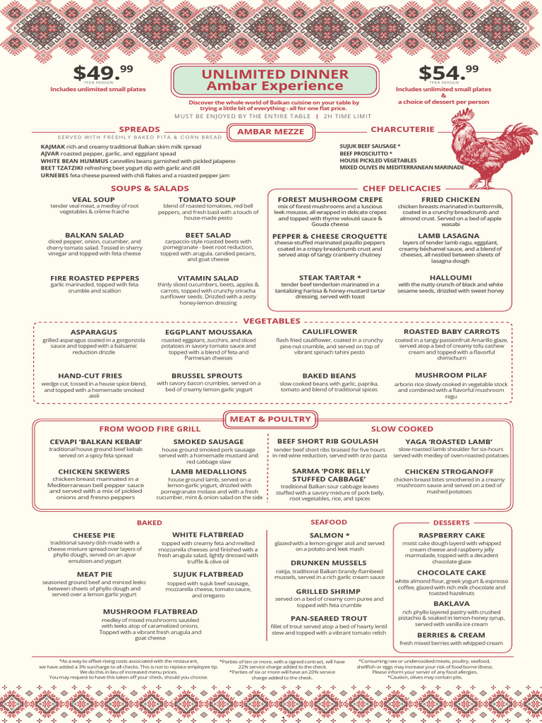 Ambar CH Dinner 07012024 | PDF | Sauce | Salad