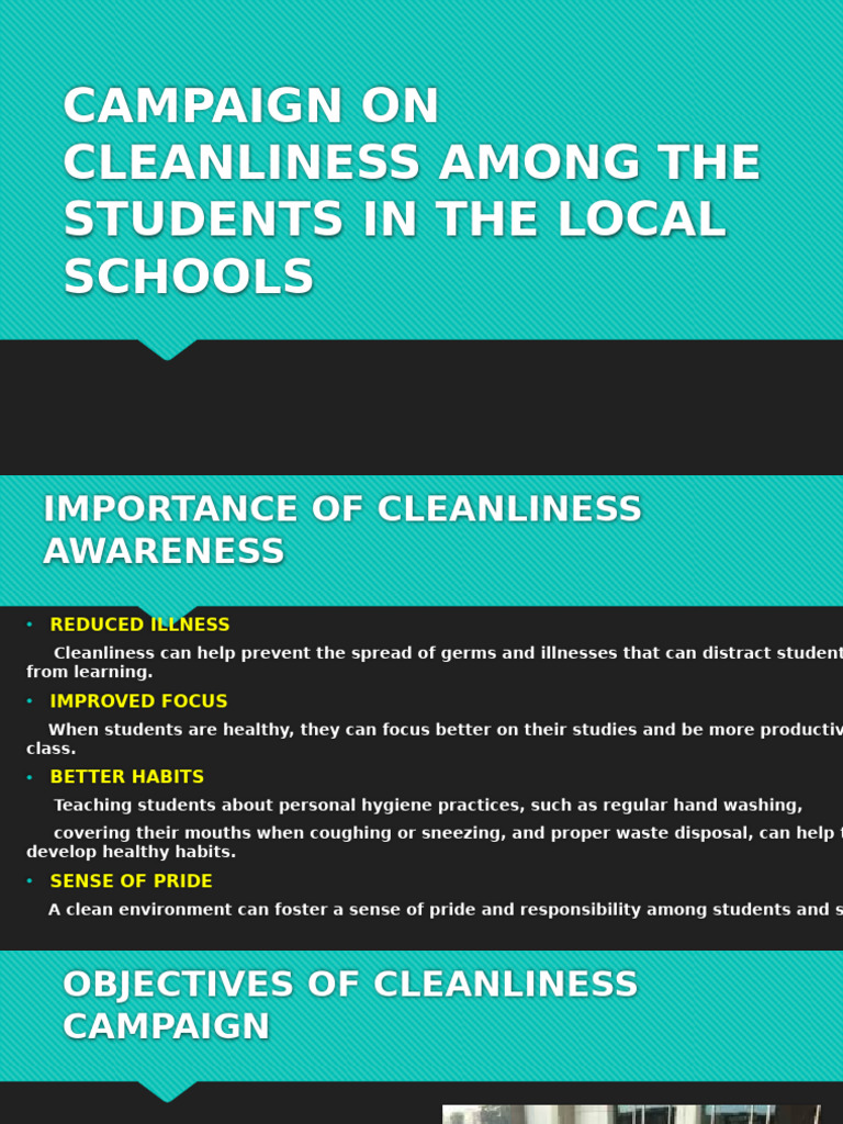 Campaign On Cleanliness Among The Students in The | PDF