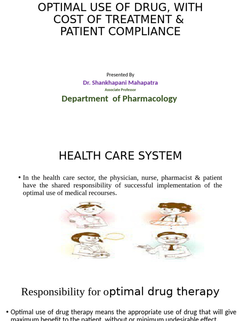 Optimal Use of Drug | PDF