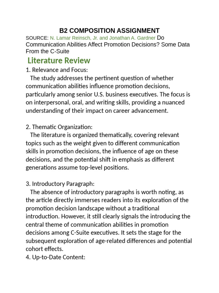 b2 Composition Assignment | PDF