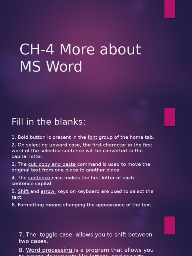 CH-4 More About MS Word | PDF
