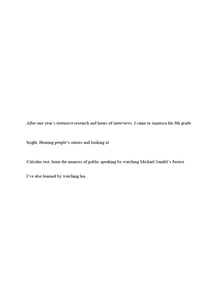 MICHAEL BURNS Model College Essays | PDF