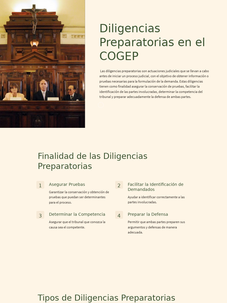 Diligencias Preparatorias en El COGEP | PDF