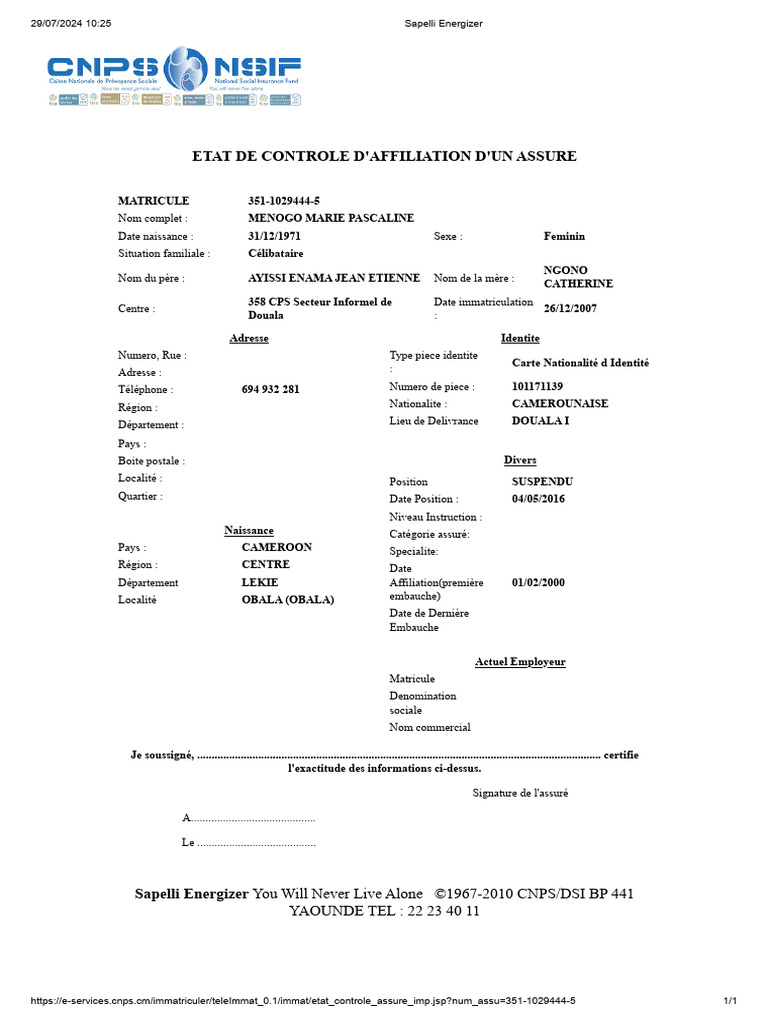 Sapelli Energizer | PDF