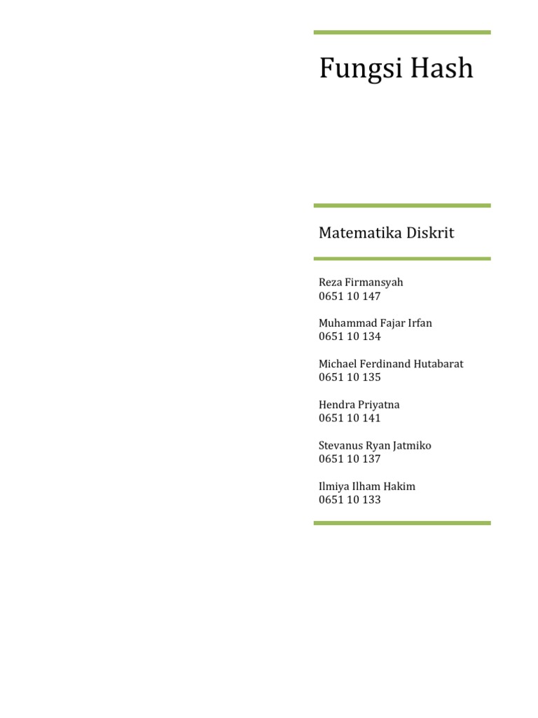 Fungsi Hash dan Hash Mod | PDF