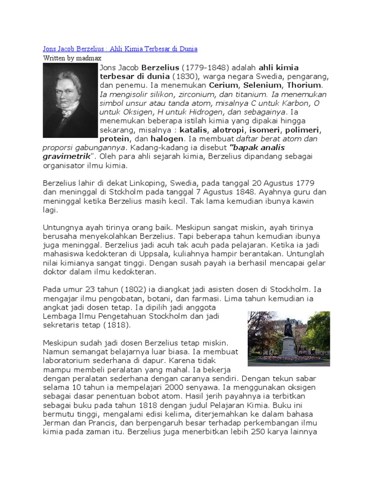 Jons Jacob Berzelius | PDF | Klasik