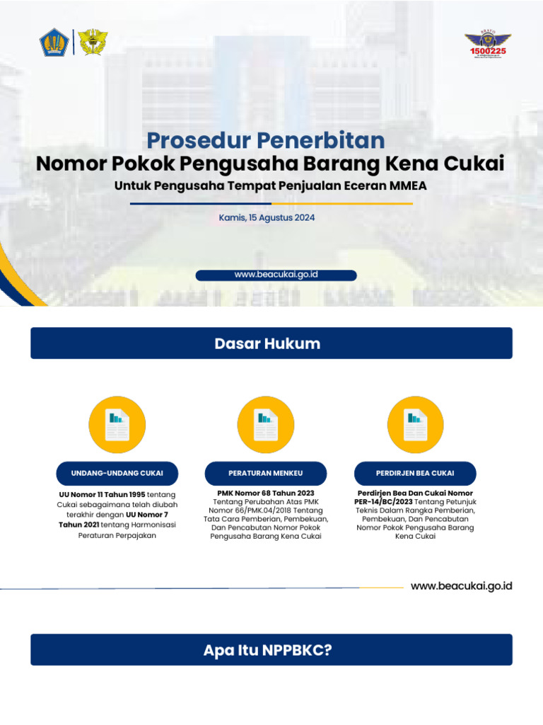 Dirjen. Bea Cukai - Materi NPPBKC TPE Fix | PDF