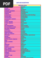 Adjetivos para Describir Sentimientos y Estados de Ánimo | PDF