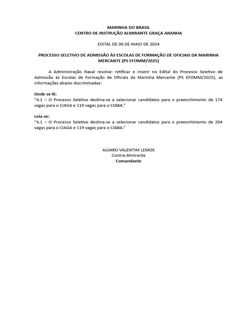 EDITAL COMPLETO - ALT 1 - 0 Ses | PDF