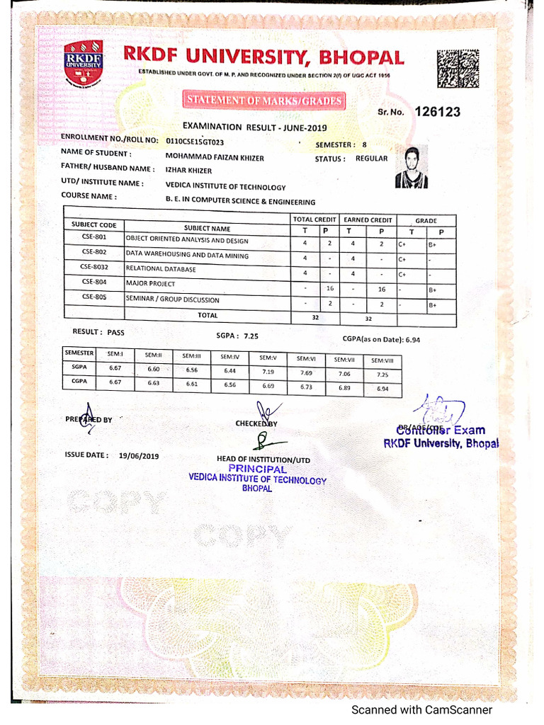 Btech_Marksheet | PDF