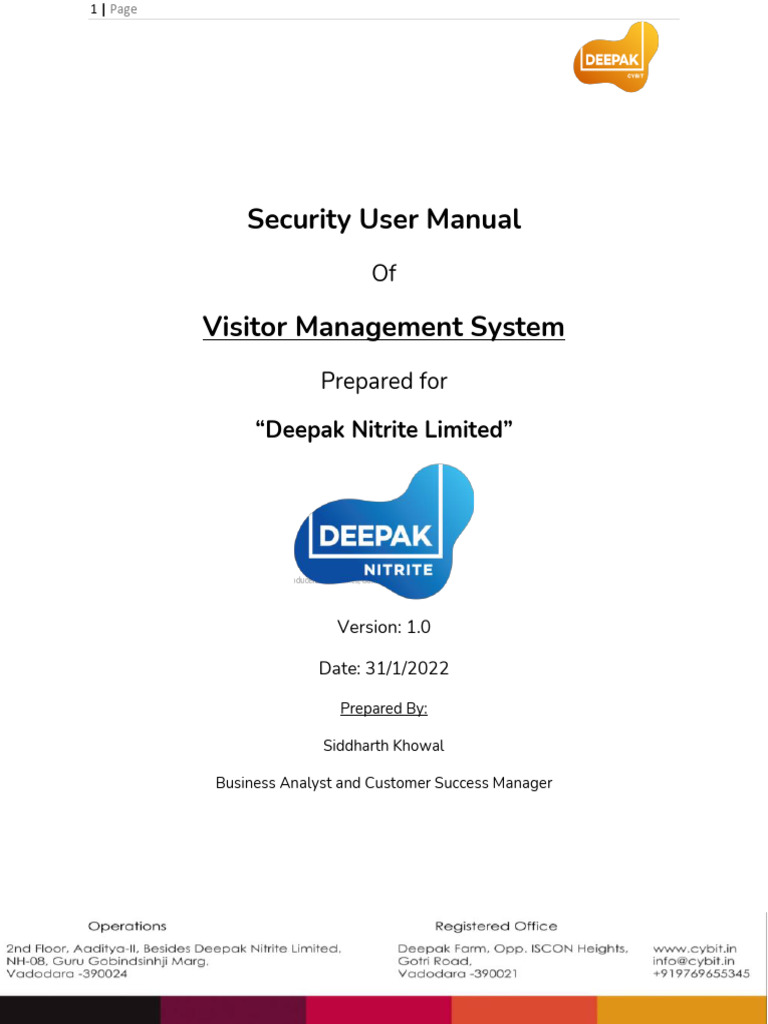 VMS Manual For Security | PDF