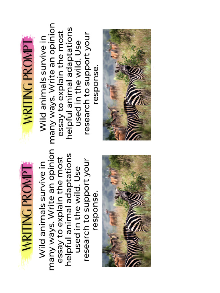 Writing Prompt - Animal Adaptations - Opinion - DF | PDF