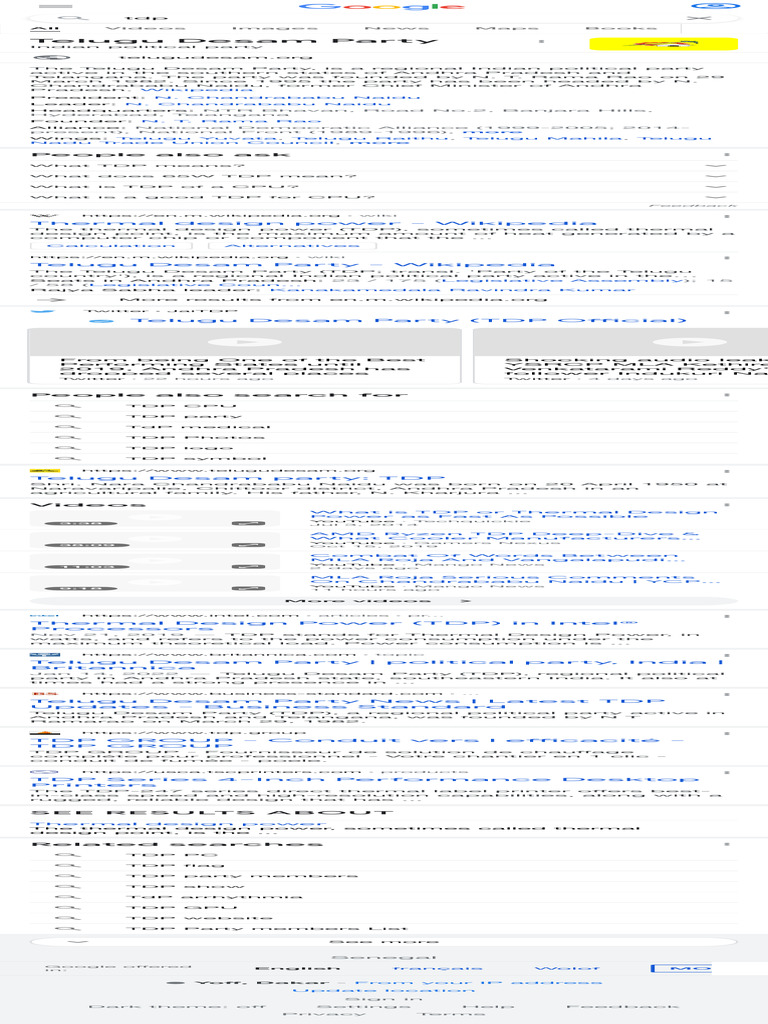 Tdp - Google Search | PDF