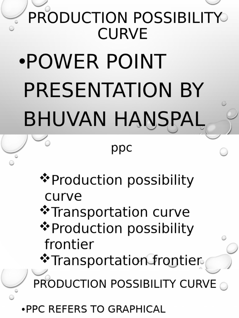 Production Possibility Curve PPT Copy | PDF