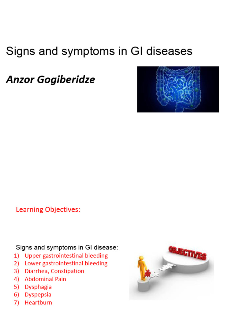 Signs and Symptoms in GI Diseases: Anzor Gogiberidze | PDF