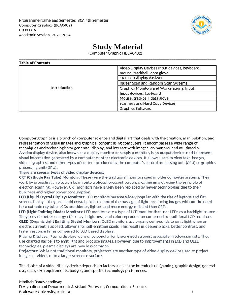 BCAC402 Notes Module1 | PDF