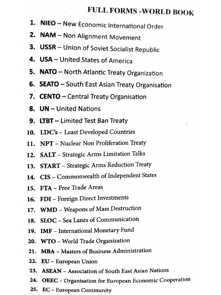 Full Forms | PDF
