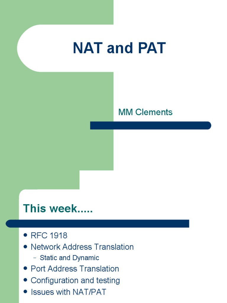 Understanding NAT and PAT Configurations | PDF