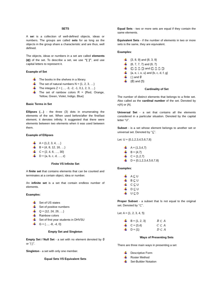 MMW-Lesson2-SETS | PDF