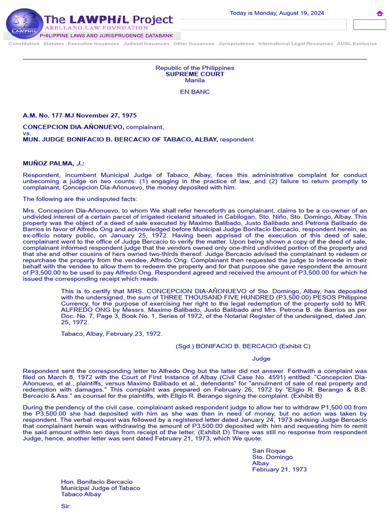 Dia-Anonuevo v. Bercasio | PDF