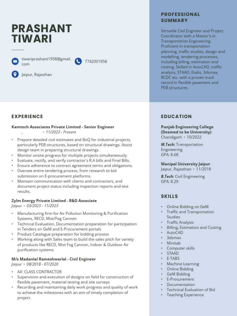 Prashant Tiwari - CV | PDF