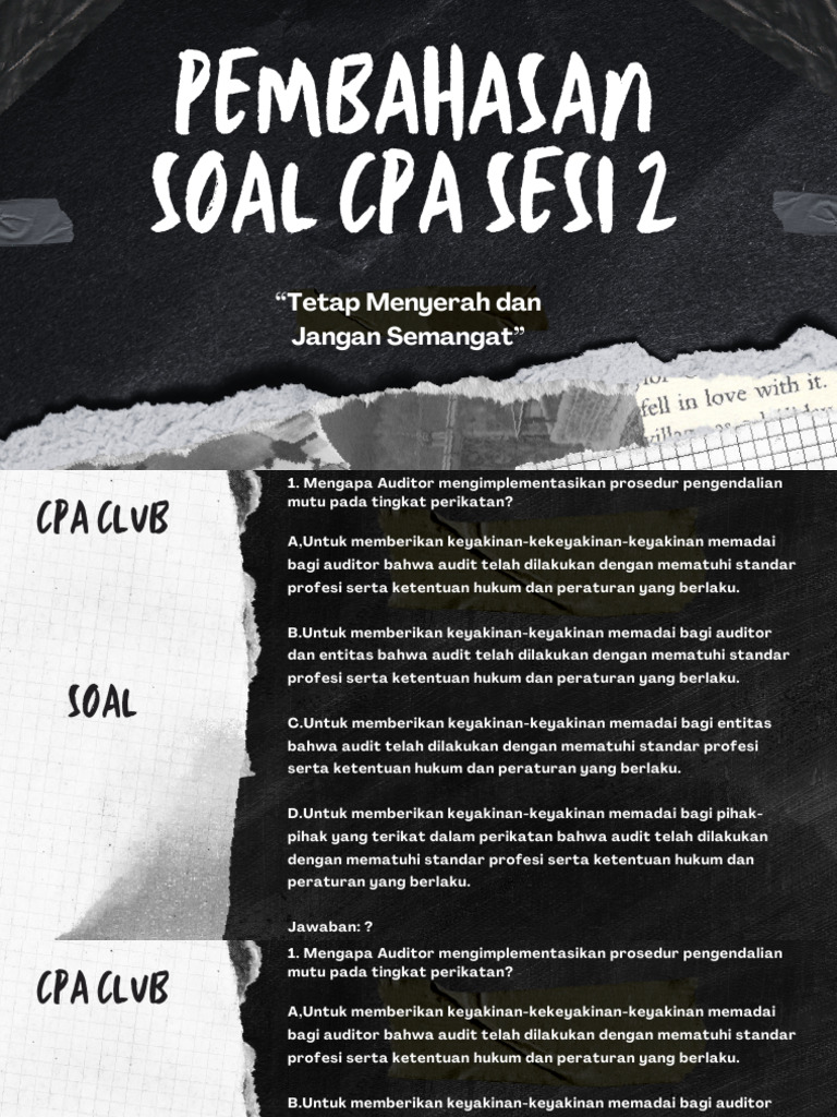 Pembahasan Soal Cpa Sesi 2 | PDF