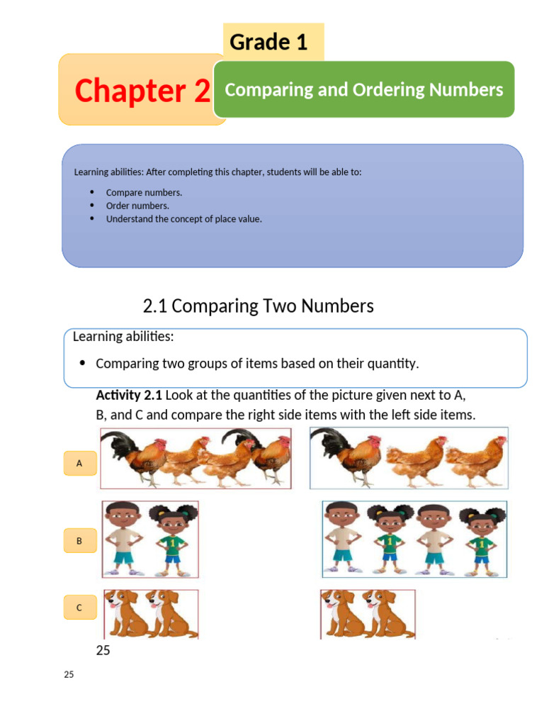 GR 1 Math Chapter 2 (Pages 25-39) | PDF