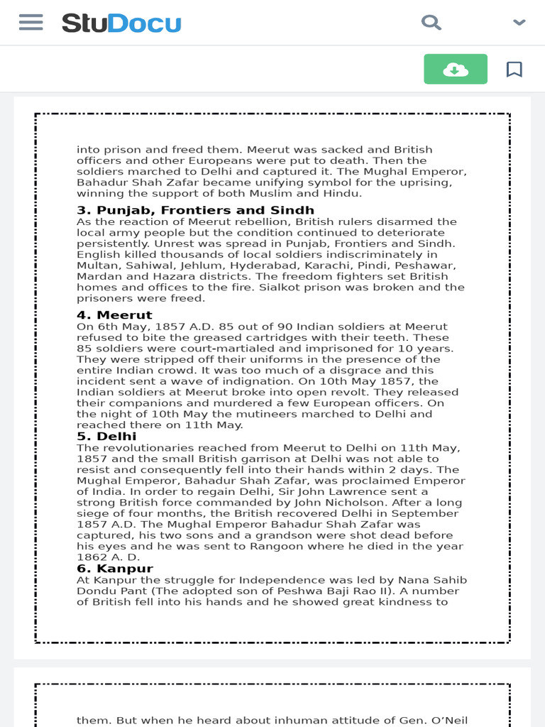 1857 War of Subcontinent - War of Independence (1857) Background War of Independence 1857, Was ...