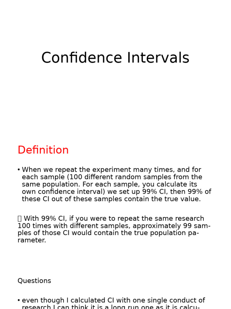 Confidence Intervals | PDF