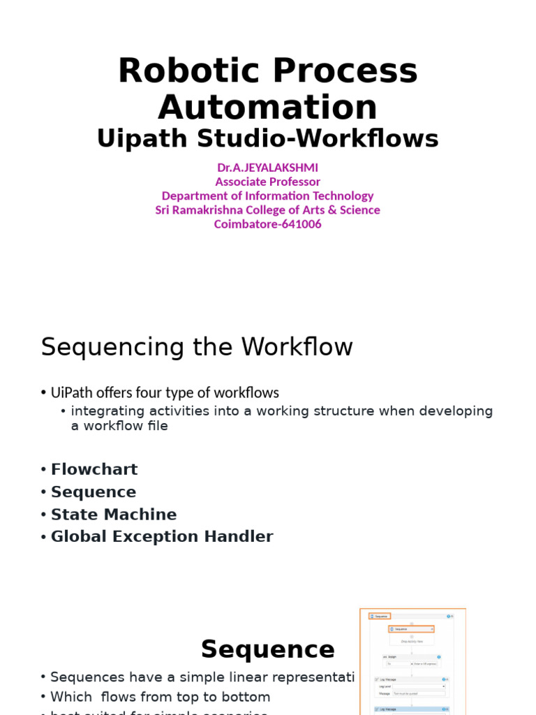 RPA-Workflows and Activities | PDF | Variable (Computer Science) | Boolean Data Type