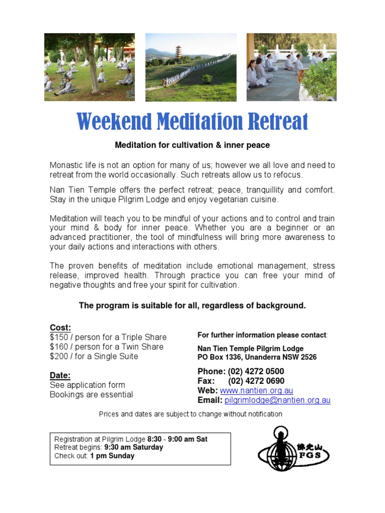 Weekend Application Form | PDF | Meditation | Cheque