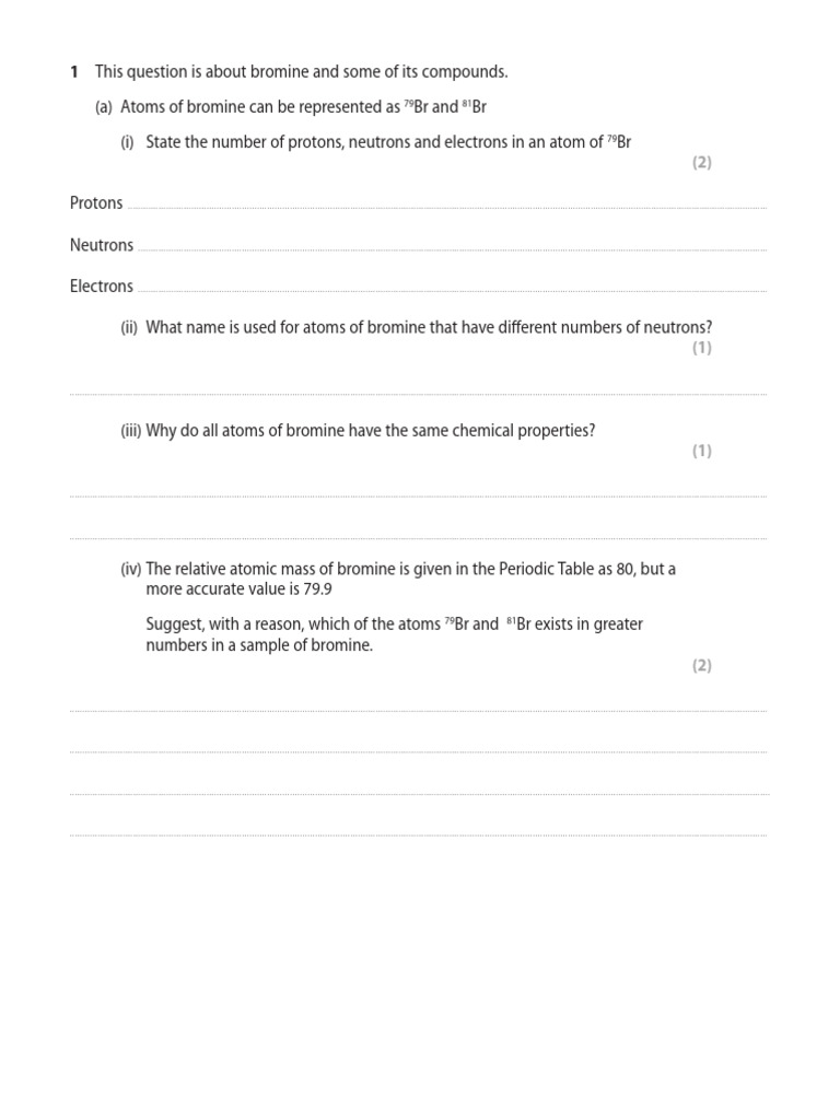 Atomic Structure QP | PDF