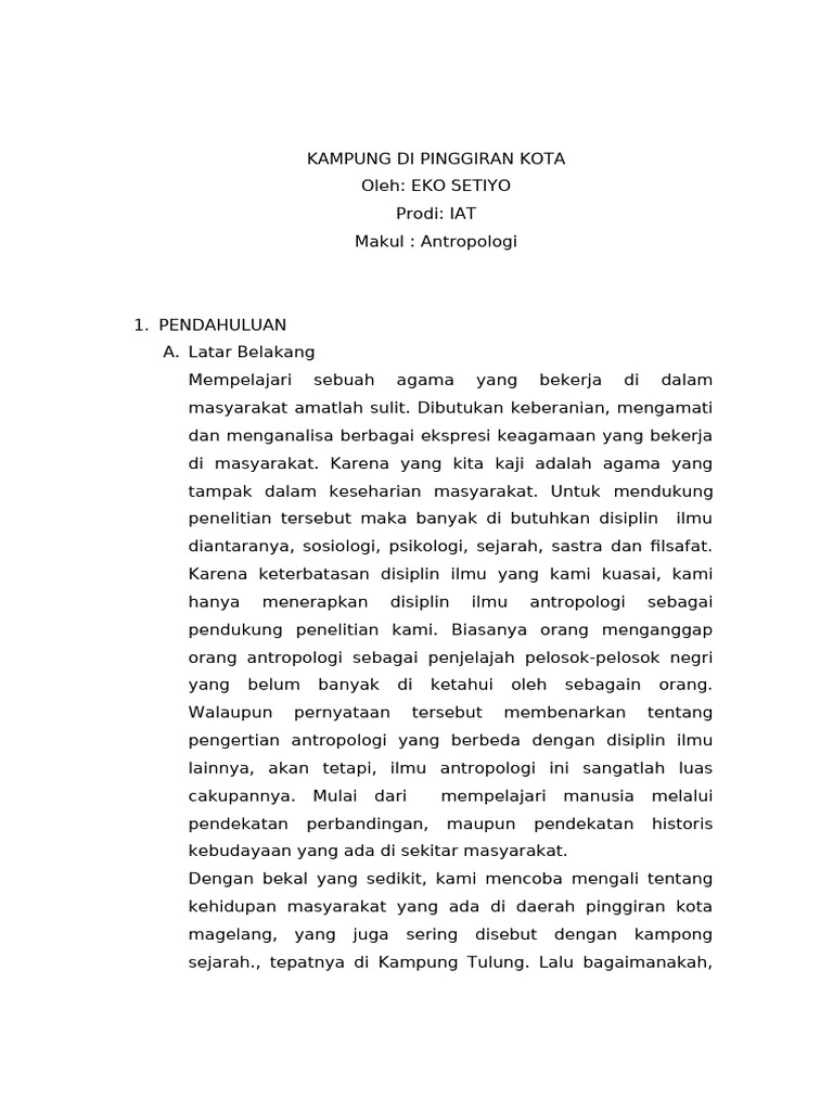 Kampung Di Pinggiran Kota | PDF Kampung Di Pinggiran Kota | PDF