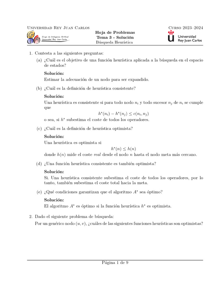 Búsqueda Heurística y Algoritmo A* | PDF | Algoritmos | Métodos y ...