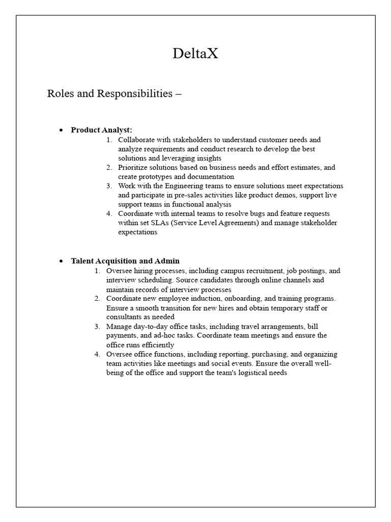 DeltaX - Job Description Eudn5 | PDF | Organizational Behavior | Business