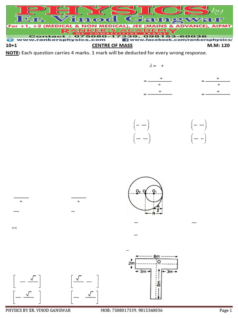 Centre of Mass | PDF