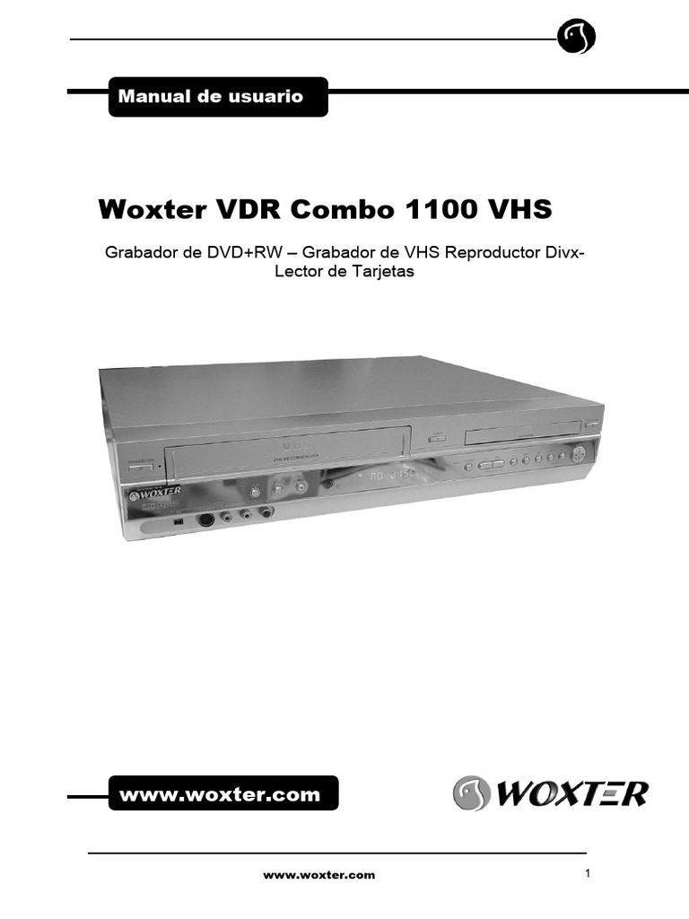 Manual Woxter VDR Combo 1100 | PDF