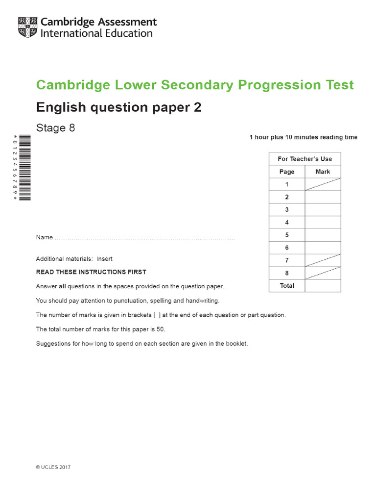 2017 English paper 2 | PDF
