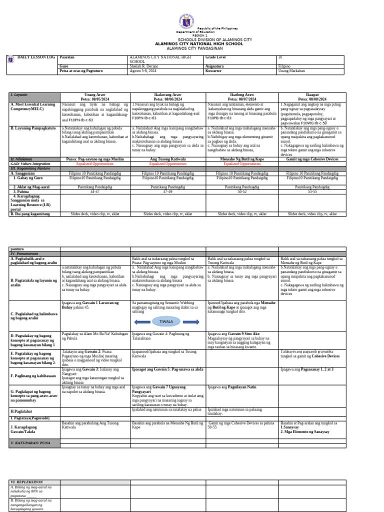 2nd Week Parabula | PDF | Philippines