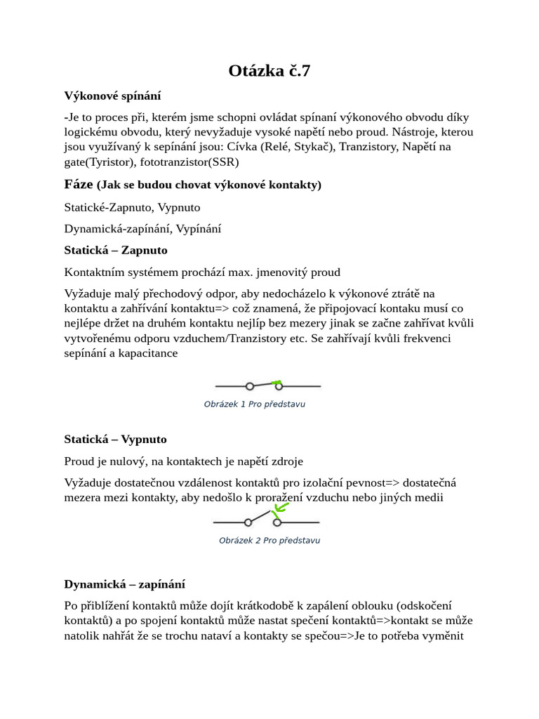 Otázka č.7: Výkonové Spínání | PDF