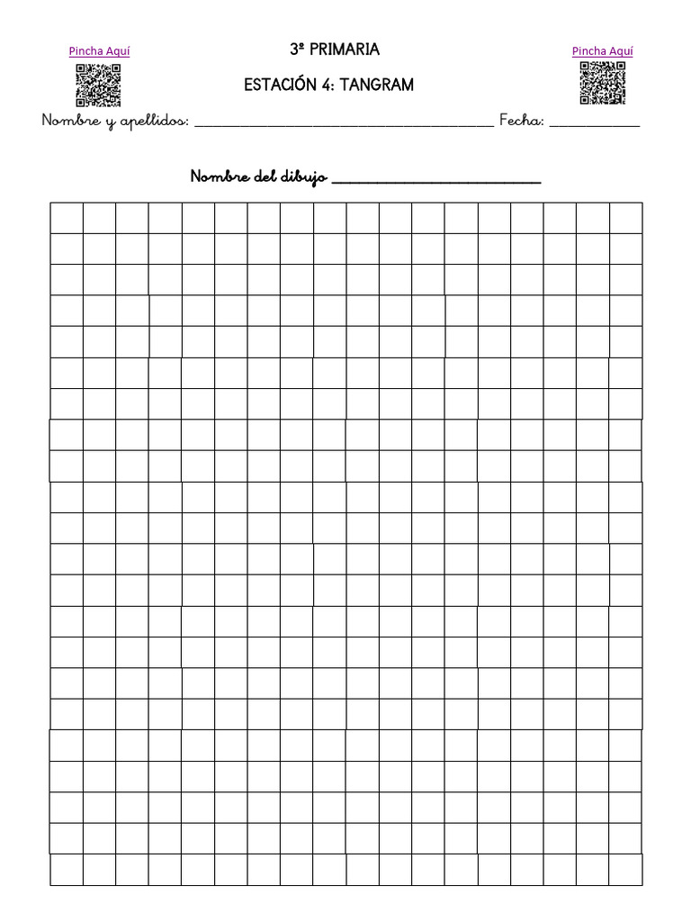 Tangram. Ficha para Dibujar | PDF