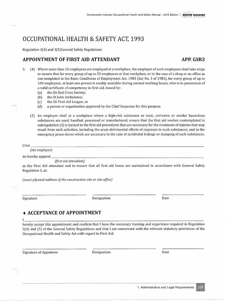 Appointment - First Aid Attendant | PDF