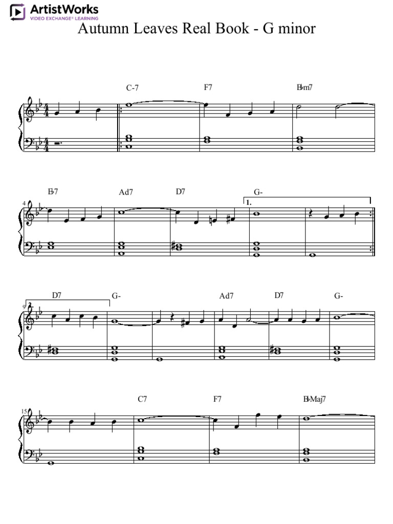 Autumn Leaves G Minor | PDF