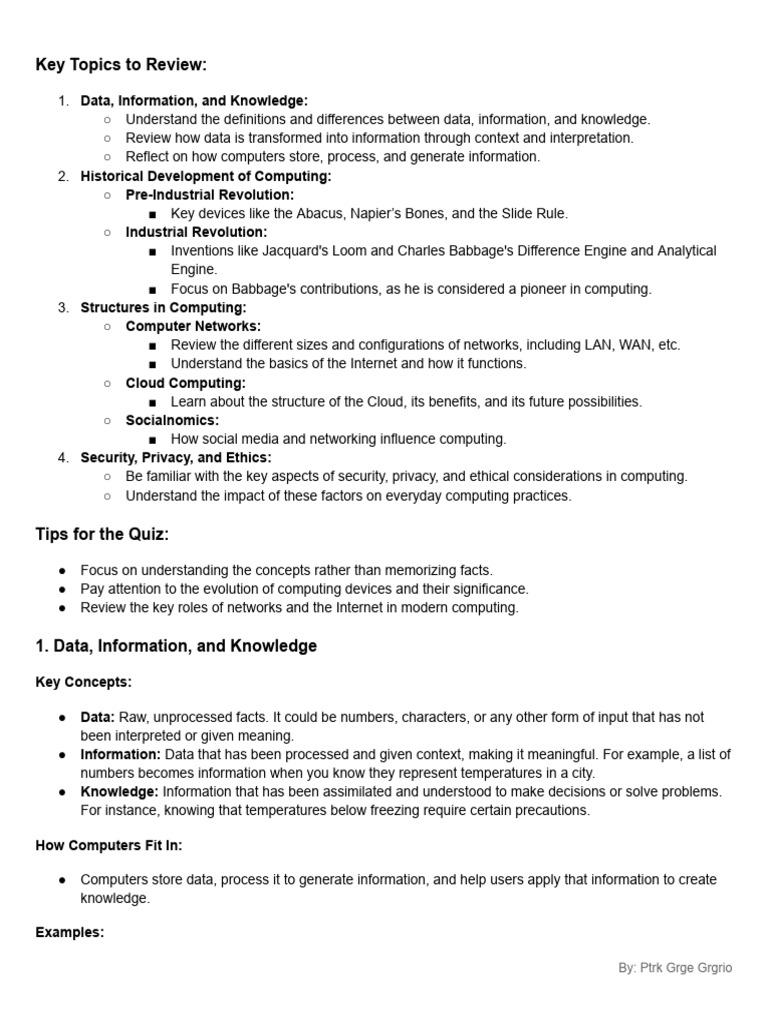 Intro 2 Comp Reviewer | PDF