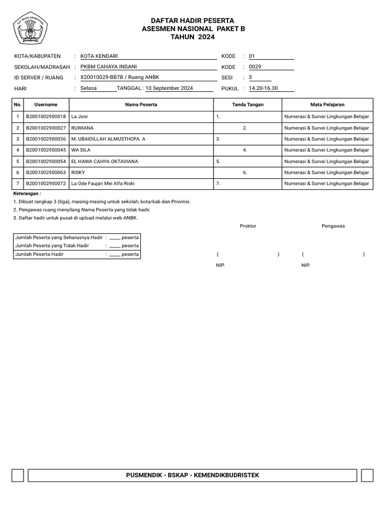 Anbk 2l - Tahun 2024 | PDF
