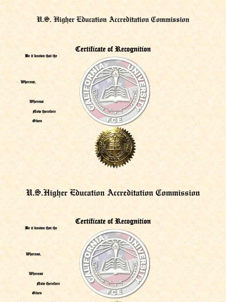 AAHEA QAHE Certificate of Recognition | PDF | Higher Education ...