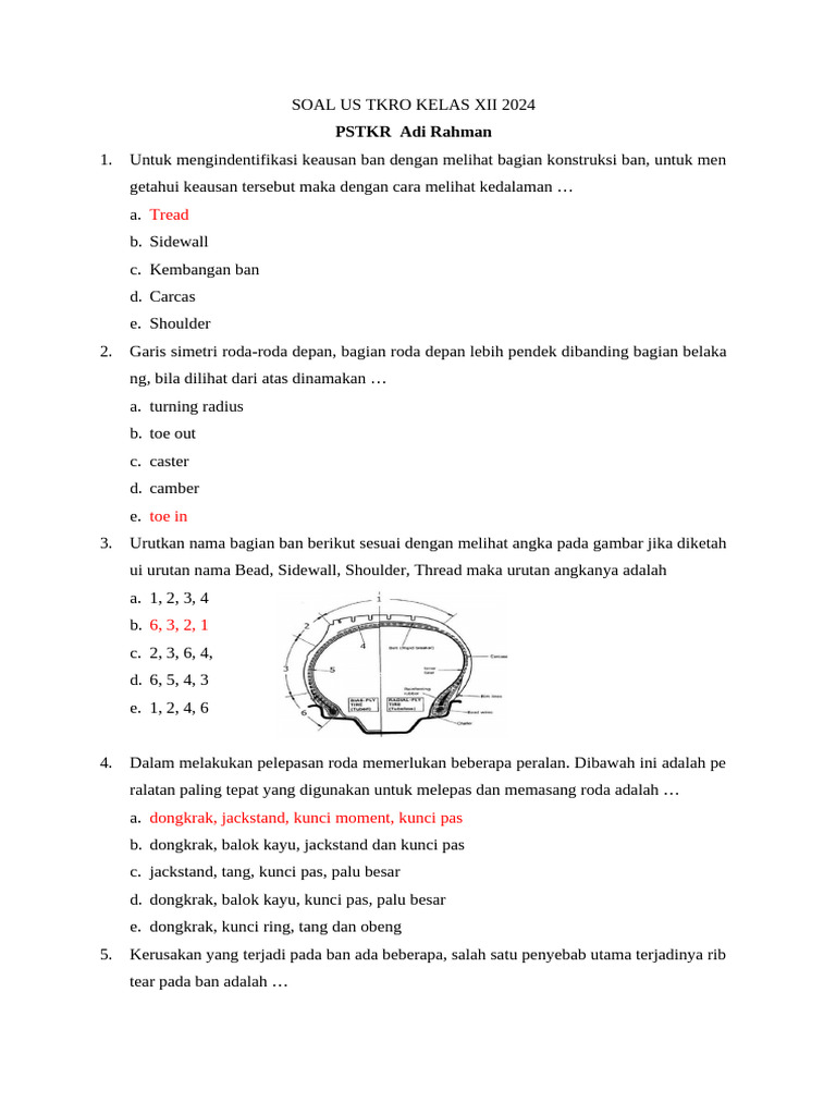 Soal Us Tkro | PDF